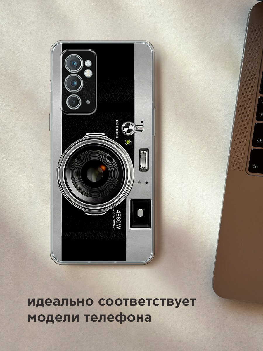 Силиконовый чехол на OnePlus 9RT / ВанПлас 9RT с принтом "Ретро камера" — фото 1