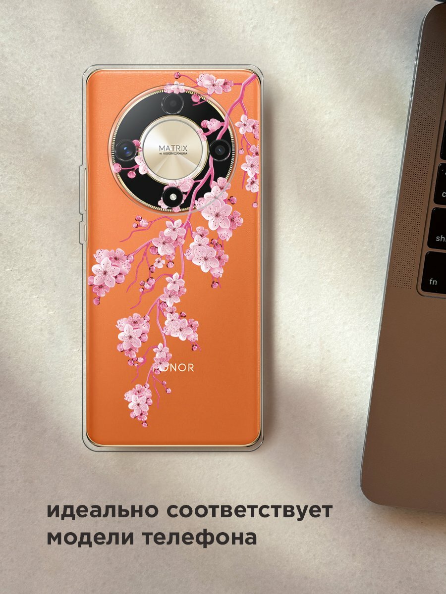 Чехол на Honor X9b / Хонор X9B с принтом "Ветка сакуры 2" — фото 1