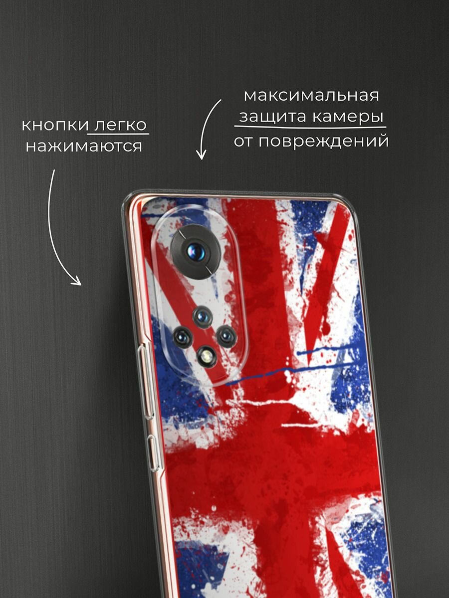 Чехол на Honor 50/Huawei Nova 9 / Хонор 50/Хуавей Нова 9 с принтом "Флаг Великобритании 2" — фото 1