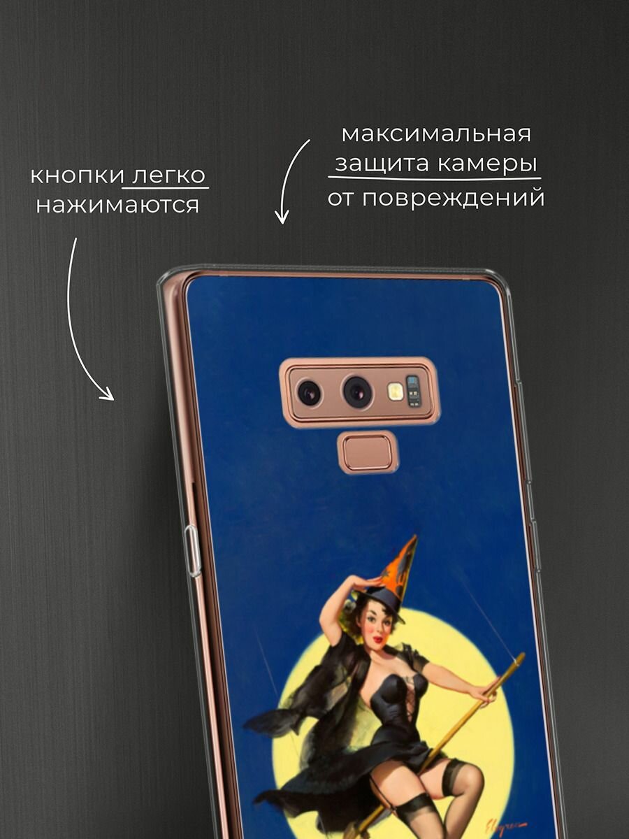 Чехол на Samsung Galaxy Note 9 / Самсунг Галакси Нот 9 с принтом "Pin-Up Witch" — фото 1