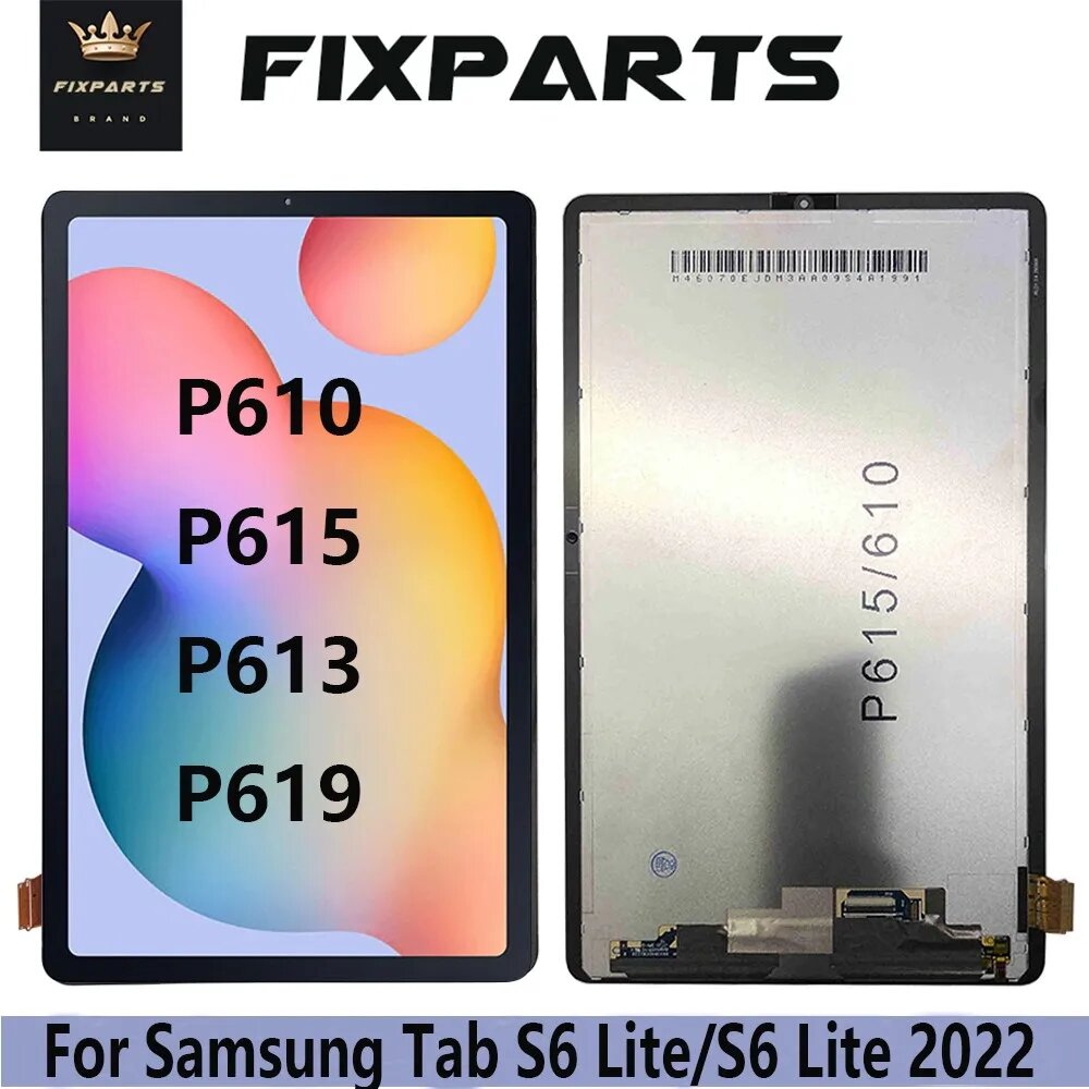 Для Samsung Galaxy Tab S6 Lite ЖК-дисплей с цифровым преобразователем сенсорного экрана в сборе Замена для Samsung P610 P615 ЖК-экран P613 P619