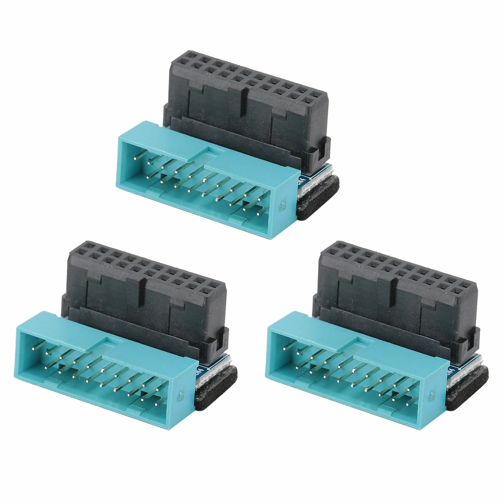Угловой адаптер USB 3.0 19-pin (90 градусов, 3 шт.)