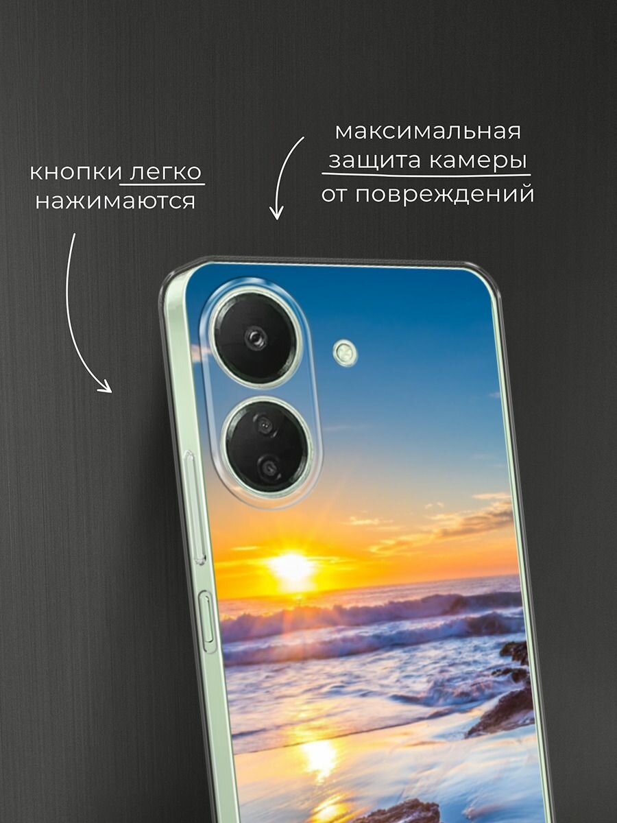 Чехол на Xiaomi Redmi 13C/Poco C65 / Сяоми Редми 13C/Поко С65 с принтом "Восход 6" — фото 1