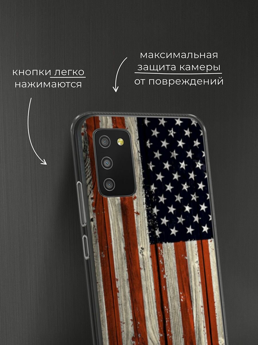 Чехол на Samsung Galaxy A02s / Самсунг Галакси A02s с принтом "США" — фото 1