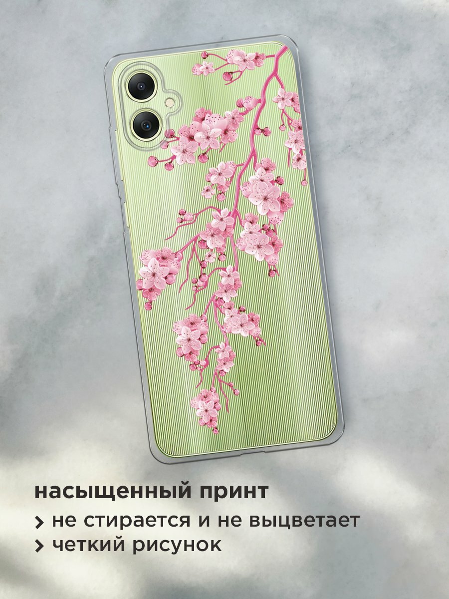 Чехол на Samsung Galaxy A06 / Самсунг Галакси А06 с принтом "Ветка сакуры 2" — фото 1