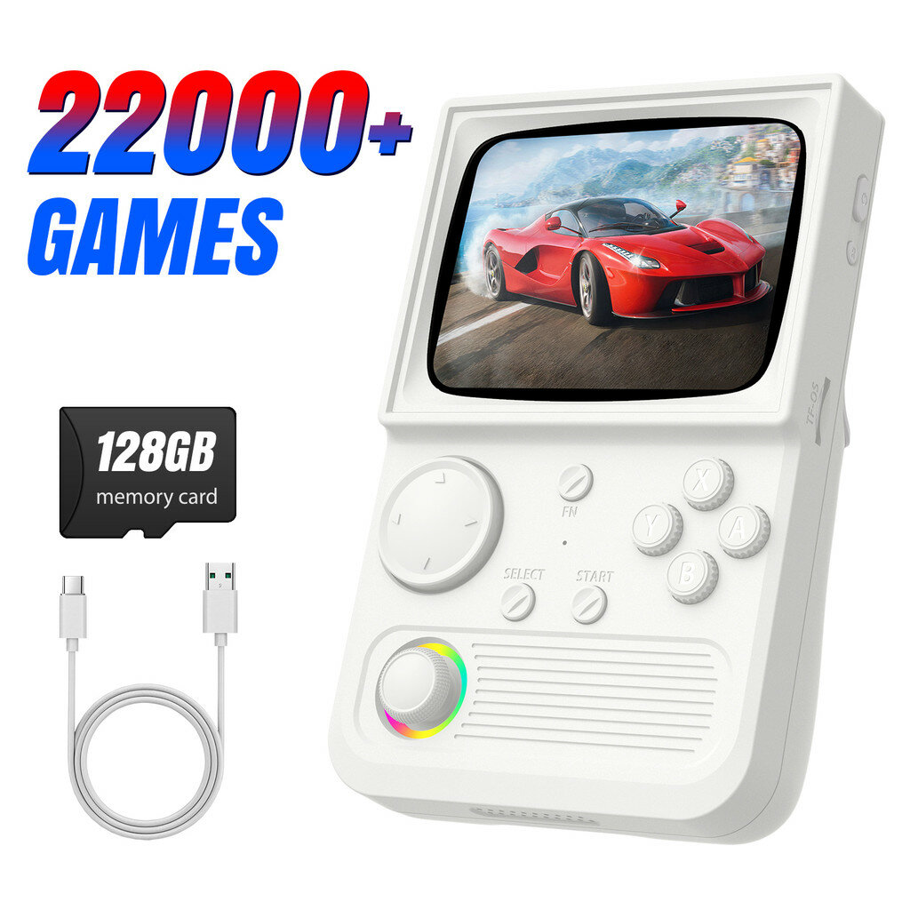 R36T ретро портативная игровая консоль 22000+ игр с 3,5 дюймовым экраном IPS HD портативная карманная видеоконсоль