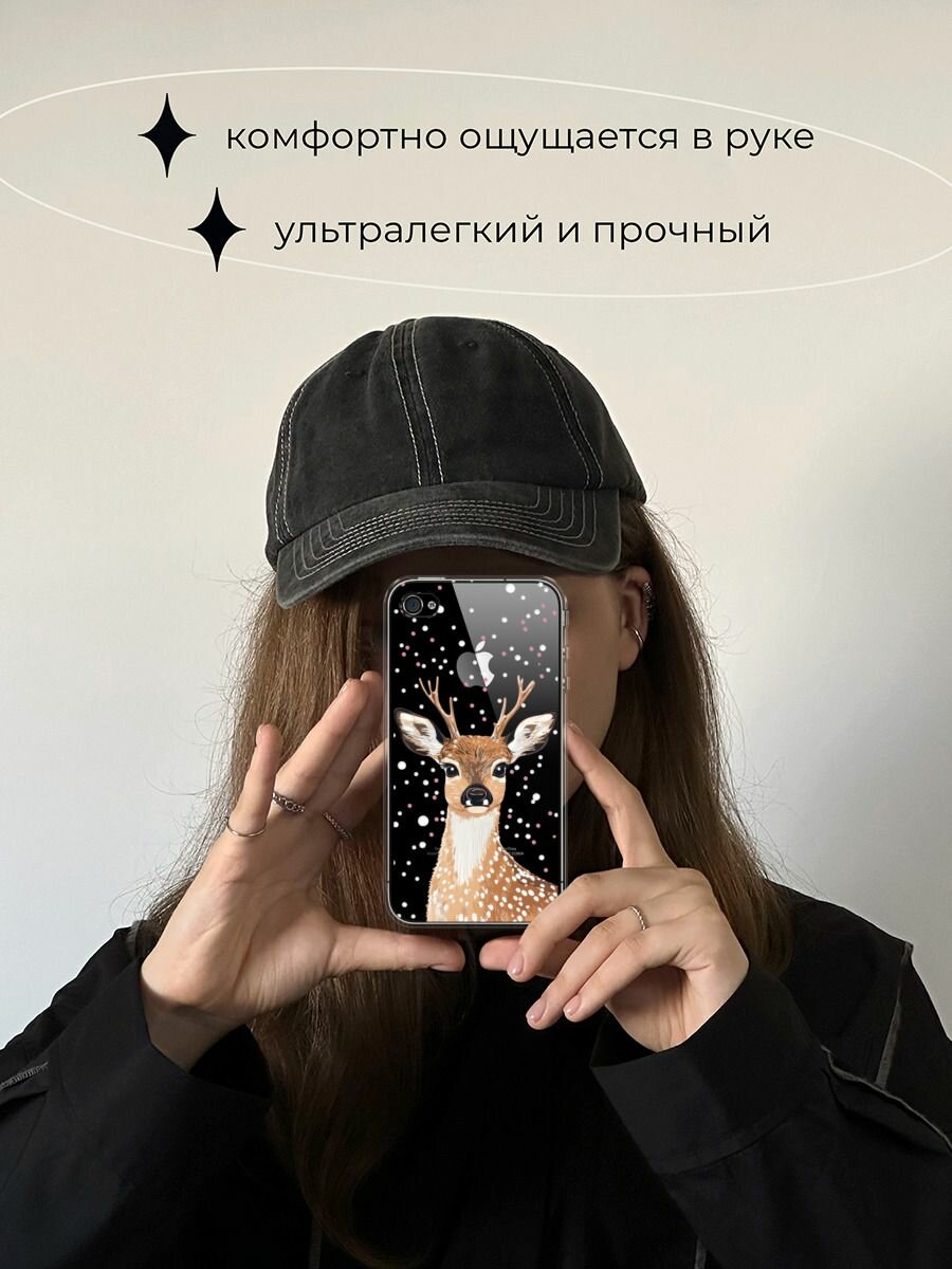 Чехол на Apple iPhone 4/4S / Айфон 4/4S с принтом "Гордый олень 3" — фото 1