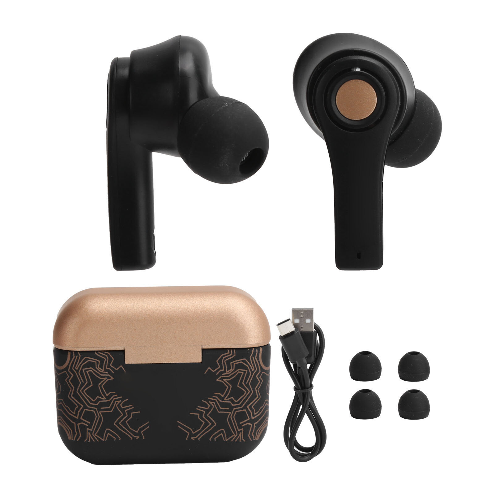 Беспроводные спортивные наушники TS‑100 TWS Bluetooth 5.3 с микрофоном и чехлом для зарядки