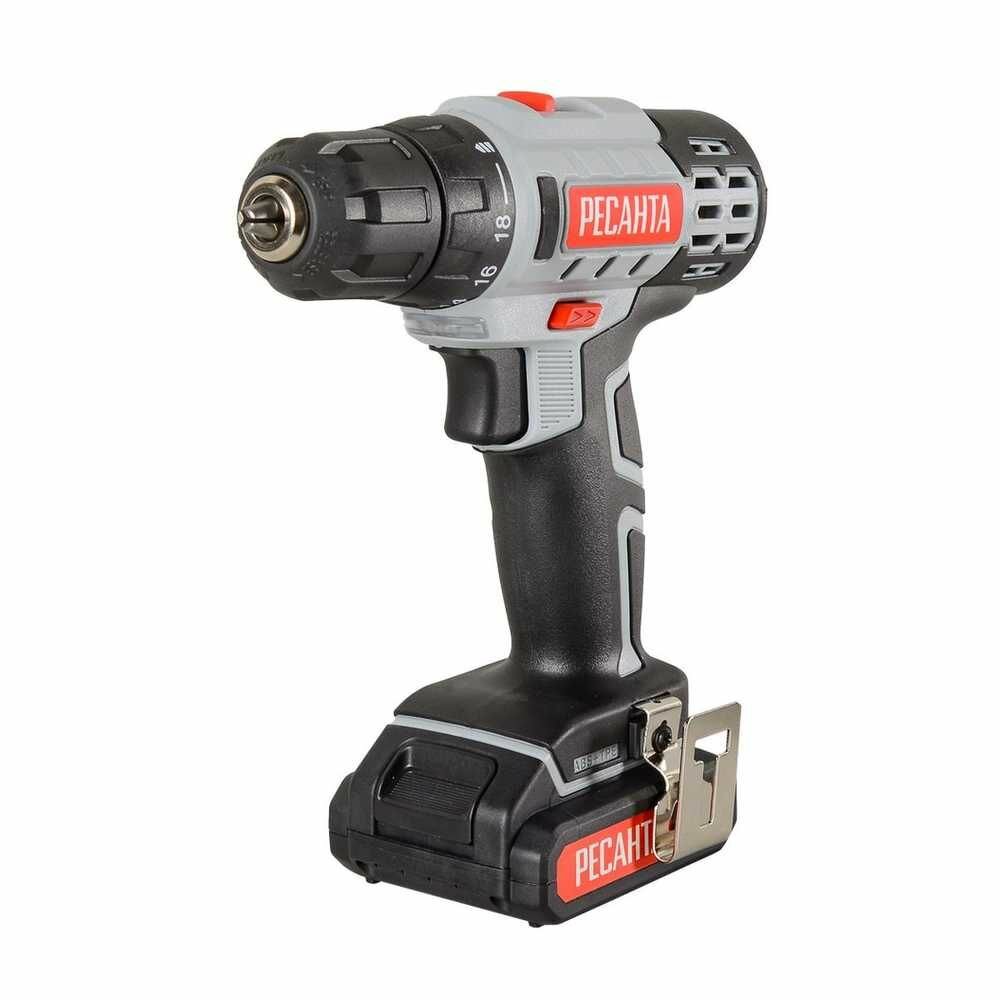 Дрель-шуруповерт аккумуляторная +2 АКБ Ресанта ДА-14-2ЛК 75/14/4