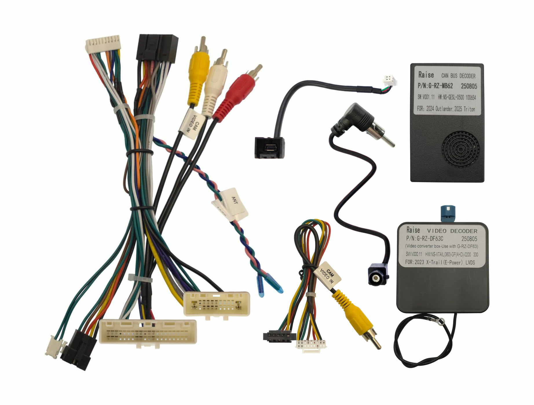 Комплект проводки Mitsubishi Outlander 2022+ для установки Android магнитолы / Wide Media