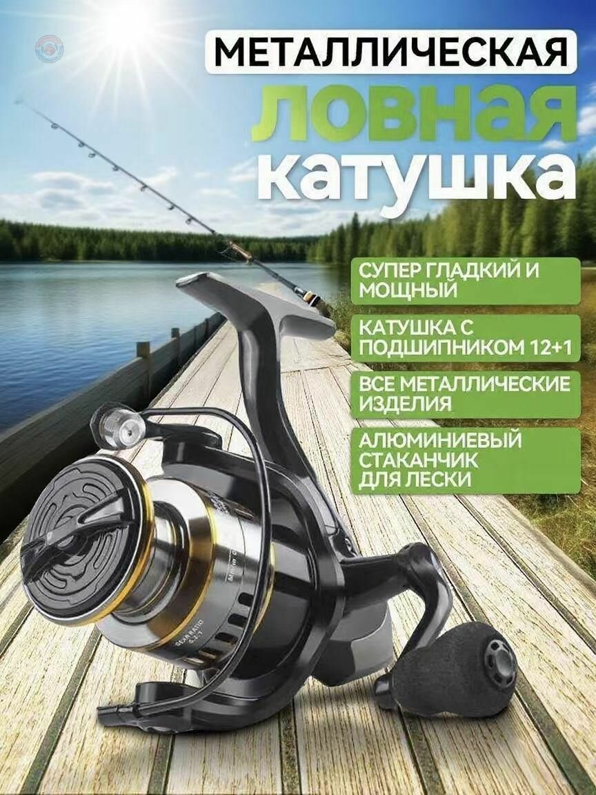 Металлическая рыболовная катушка с ЧПУ обработкой, супер тормозной системой 10 кг и авиационным алюминиевым сплавом для дальнего заброса и контроля