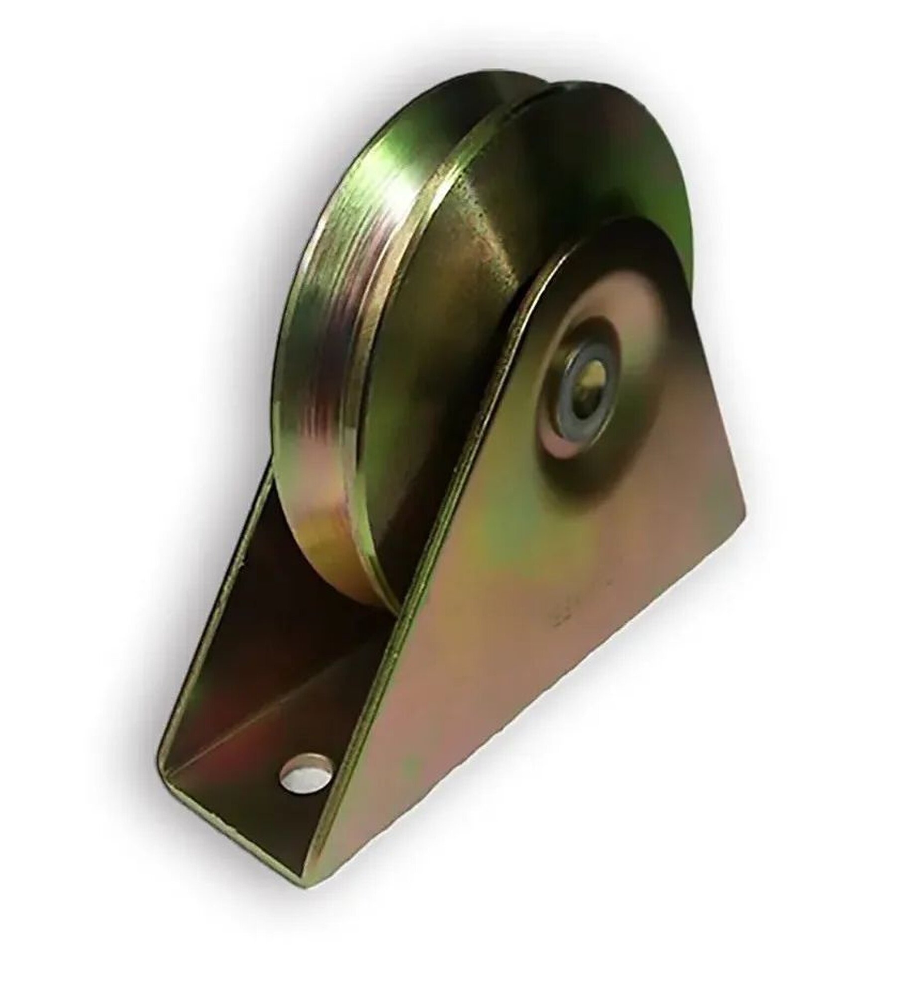 Ролик металлический под трос 50х15мм с подшипником на платформе