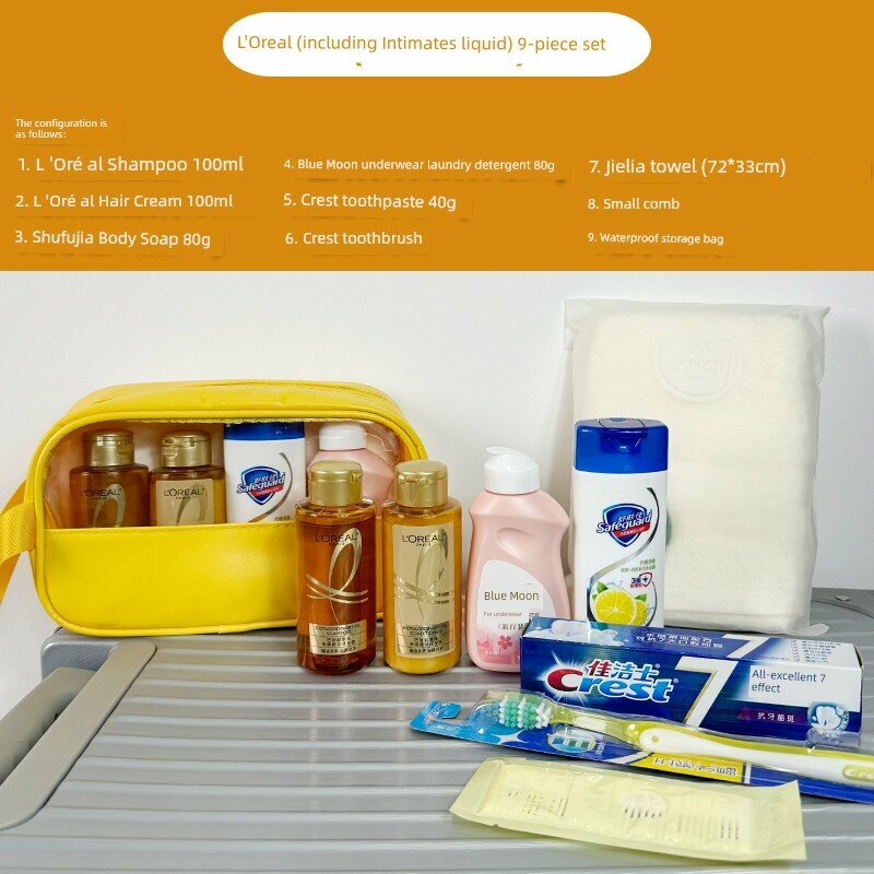 Портативный набор туалетных принадлежностей, шампунь и гель для душа в дорожном формате, набор пробников косметики,