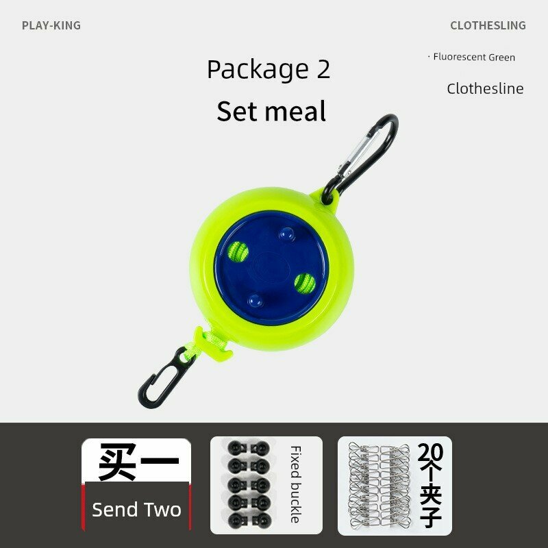 Зеленый набор с 10 креплениями, 20 бельевыми зажимами и противоскользящим креплением для дома