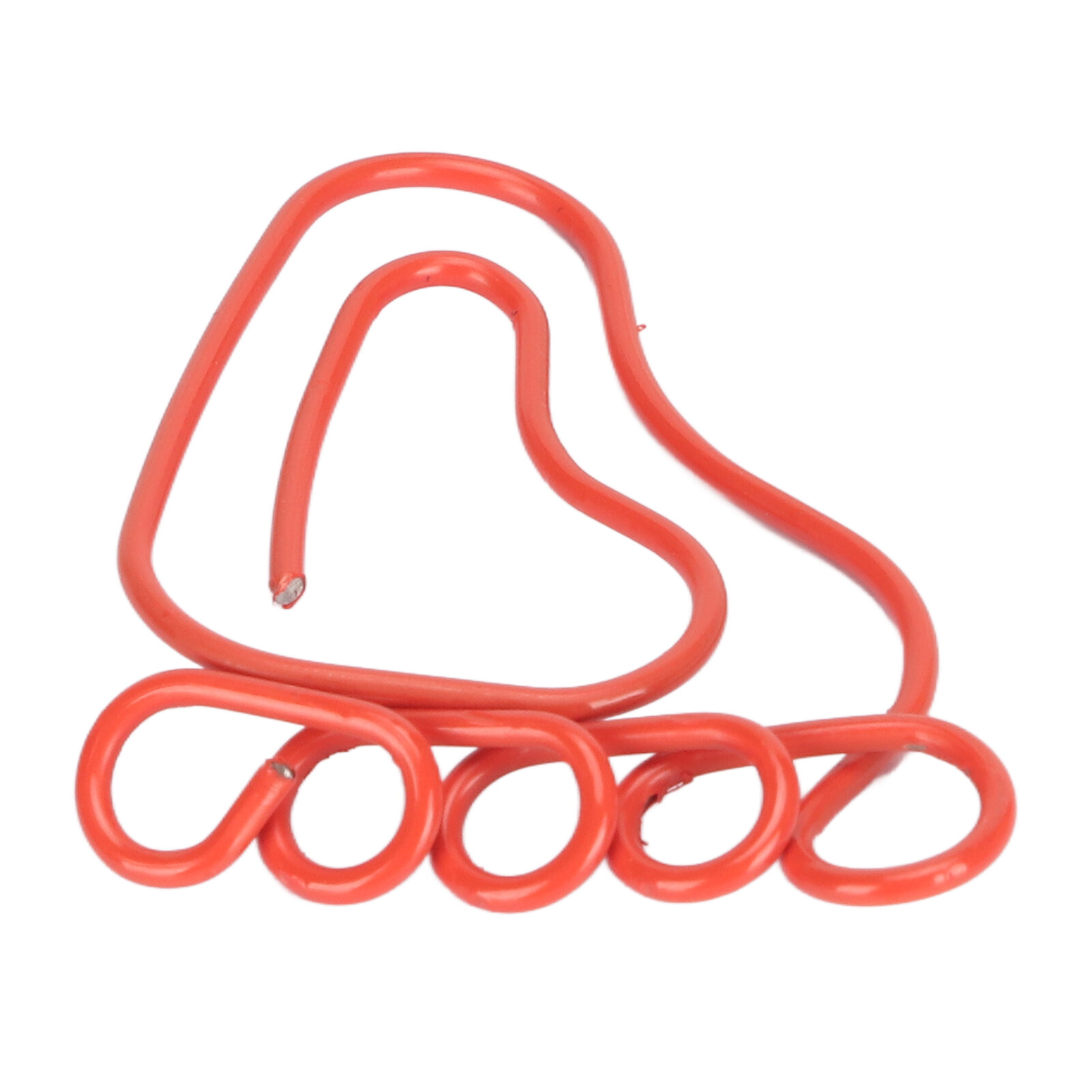 100 шт, скрепка для бумаг в форме стопы, милая противоскользящая портативная скрепка для закладок, офисный файл документов, красный цвет