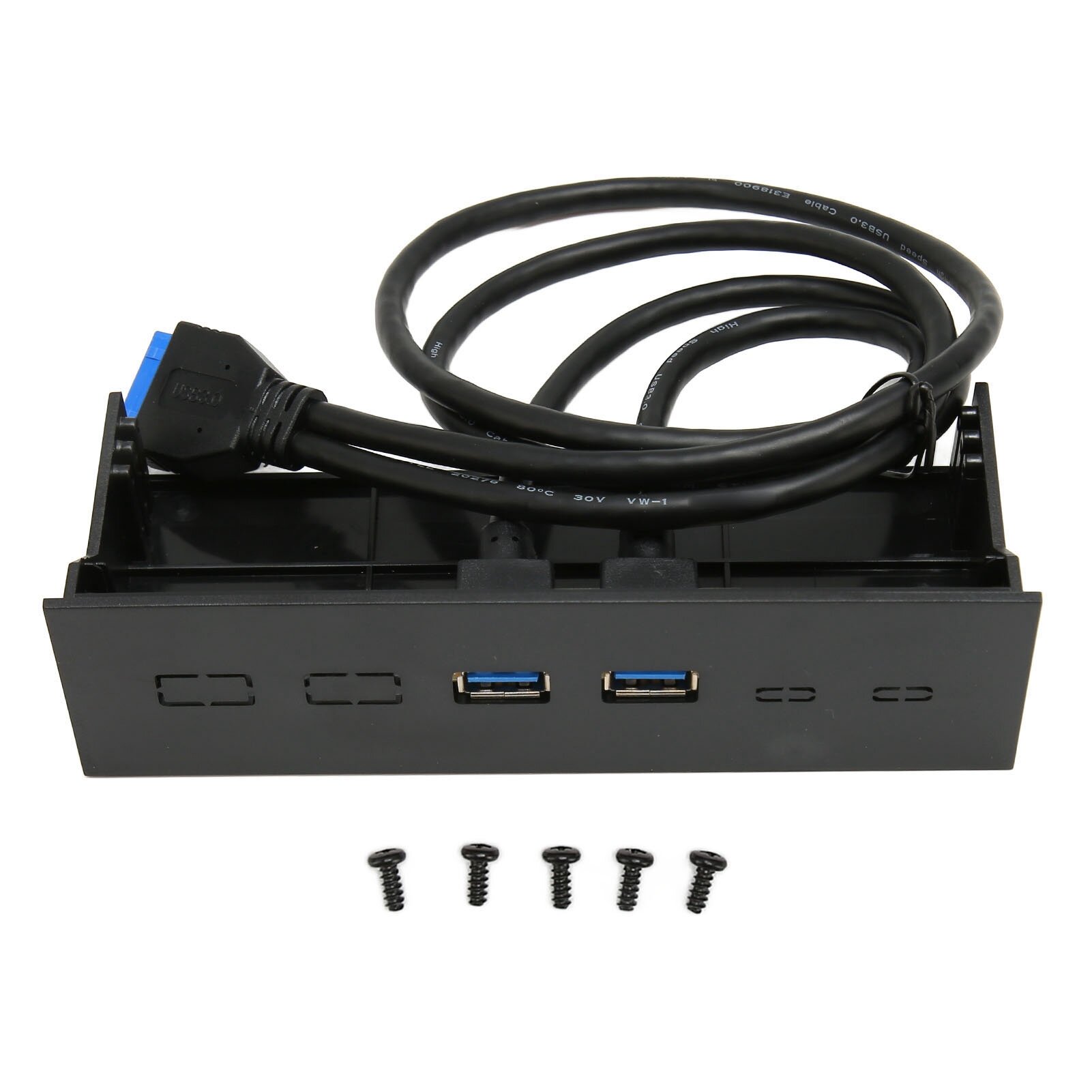 Металлический отсек для оптического привода с 2 портами USB 3.0 на передней панели размером 5,25 дюйма и 19-контактным разъемом для расширения корпуса компьютера
