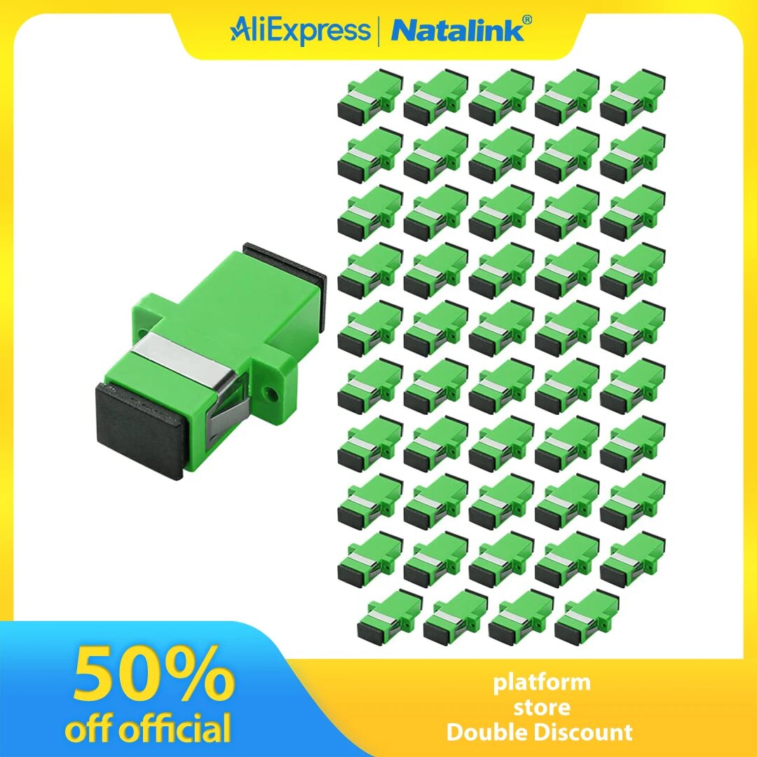 NATALINK S9--SCAPCD-010 Одномодовый оптоволоконный адаптер SC Female to SC Female APC 10pcs