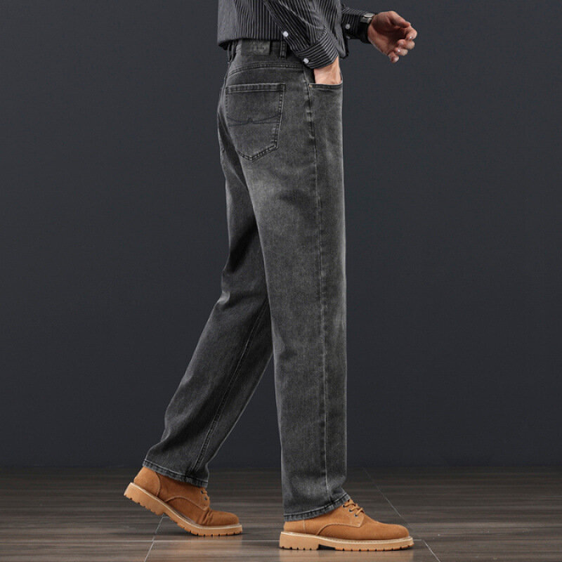 Слим тапер джинсы Rong Прямые весенне-осенние джинсы мужские новинки ретро брюки, Размер_31