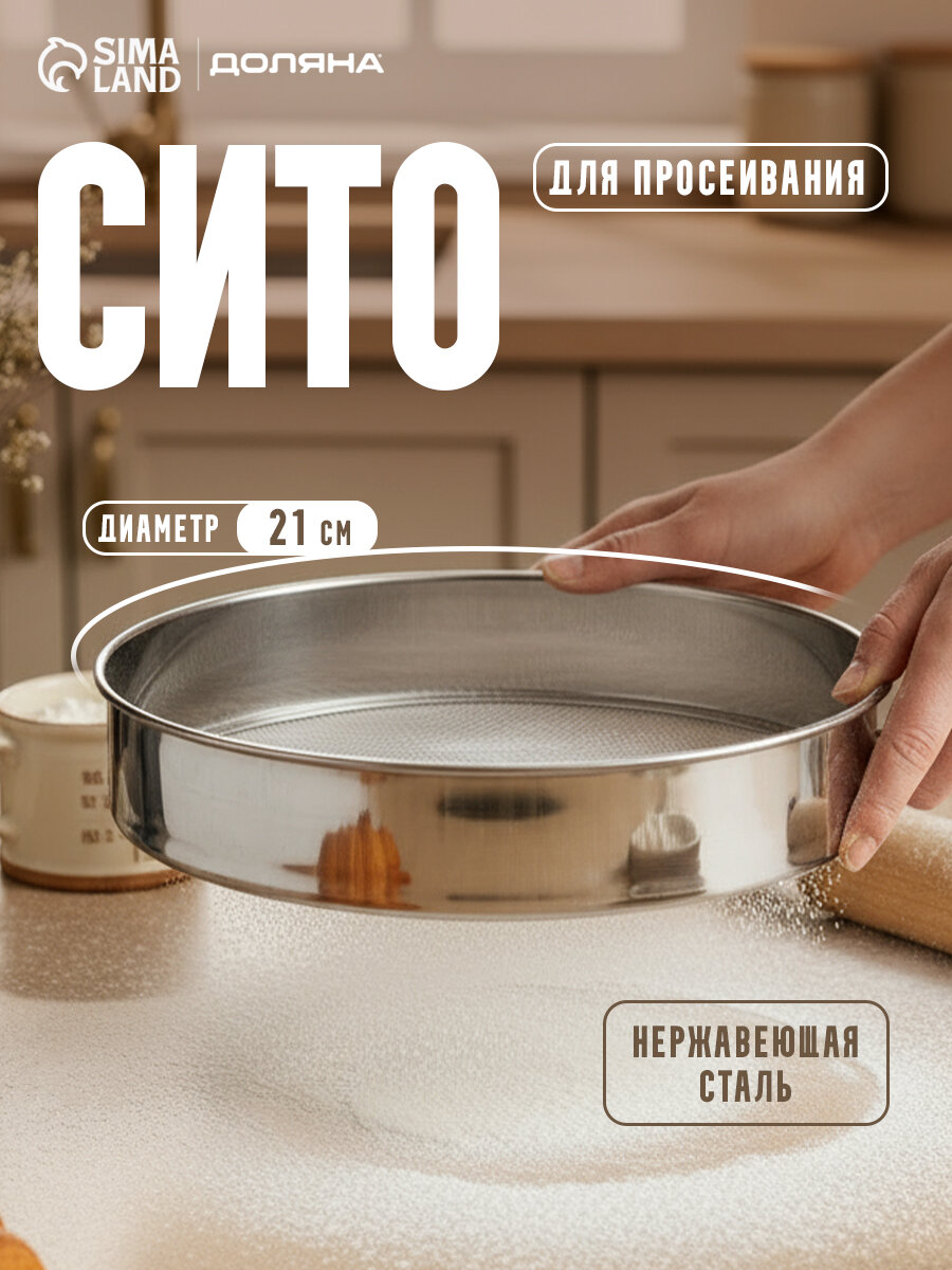 Сито «Металлик», d=23 см