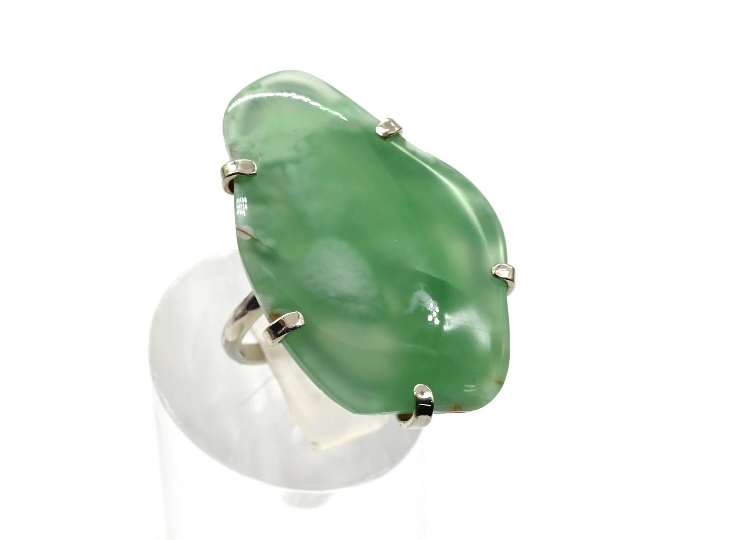 Кольцо, хризопраз