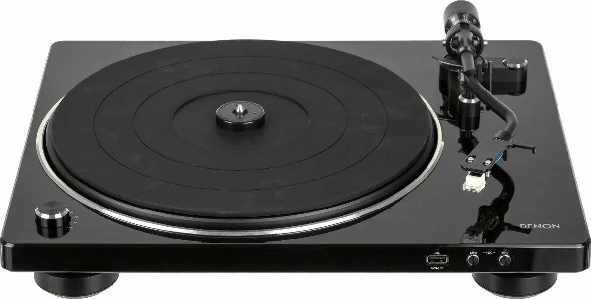 Виниловый проигрыватель Denon DP-450USB, частично автоматический, черный