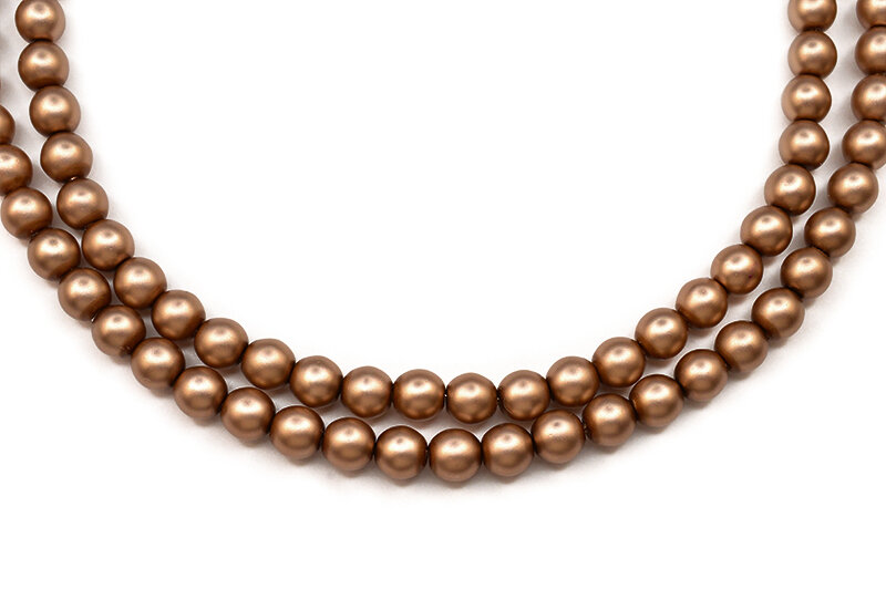 Жемчуг Preciosa, цвет 70111 матовый светло-коричневый, 5мм, 10шт