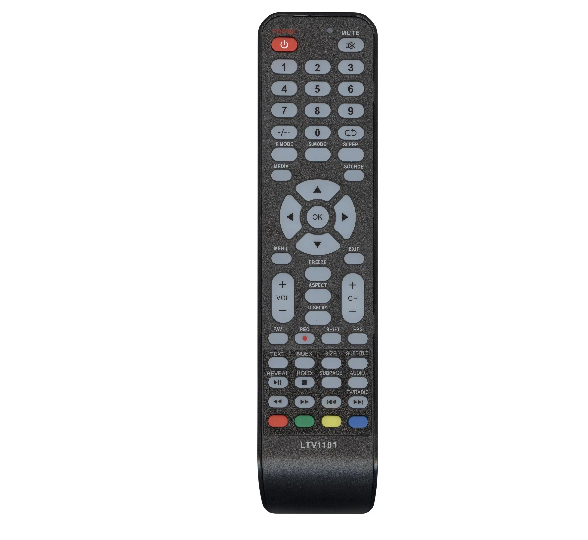 Пульт Huayu 55LTV1101, для телевизора, Polar, цвет чёрный, ИК-сигнал