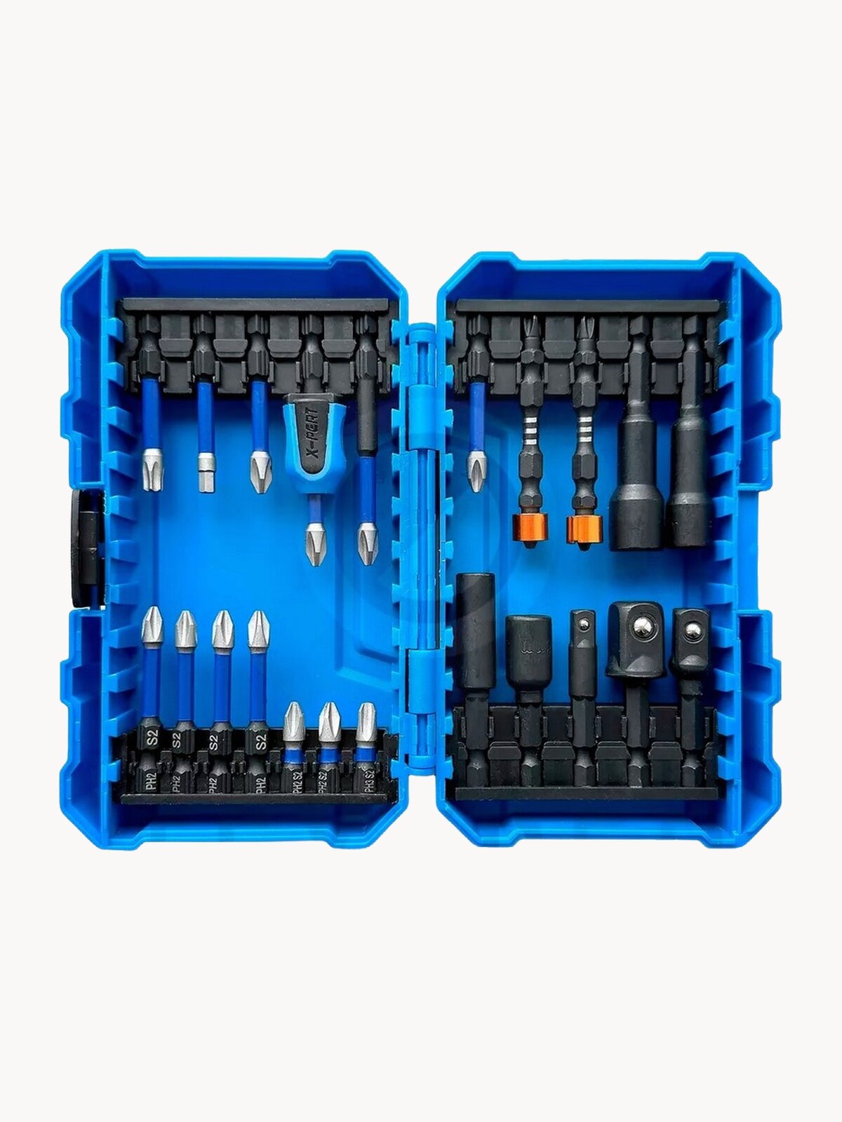 Набор бит и насадок для шуруповерта, XPERT. В кейсе. Магнитные