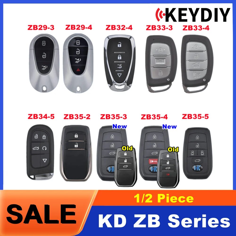 2шт KEYDIY ZB универсальный ключ ZB32-4 для Maybach/Chevrolet/Hyundai/Jeep/Chrysler/Toyota