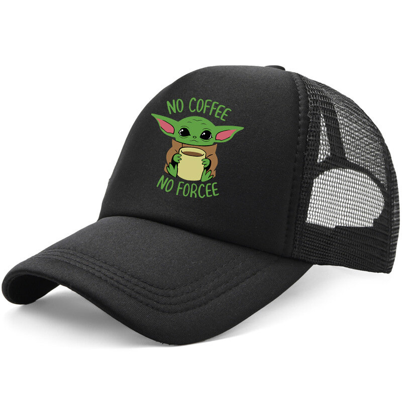 Трансграничная новая детская кепка Йода, анимационная сетчатая кепка с периферией, спортивная дышащая милая бейсболка, фуражка