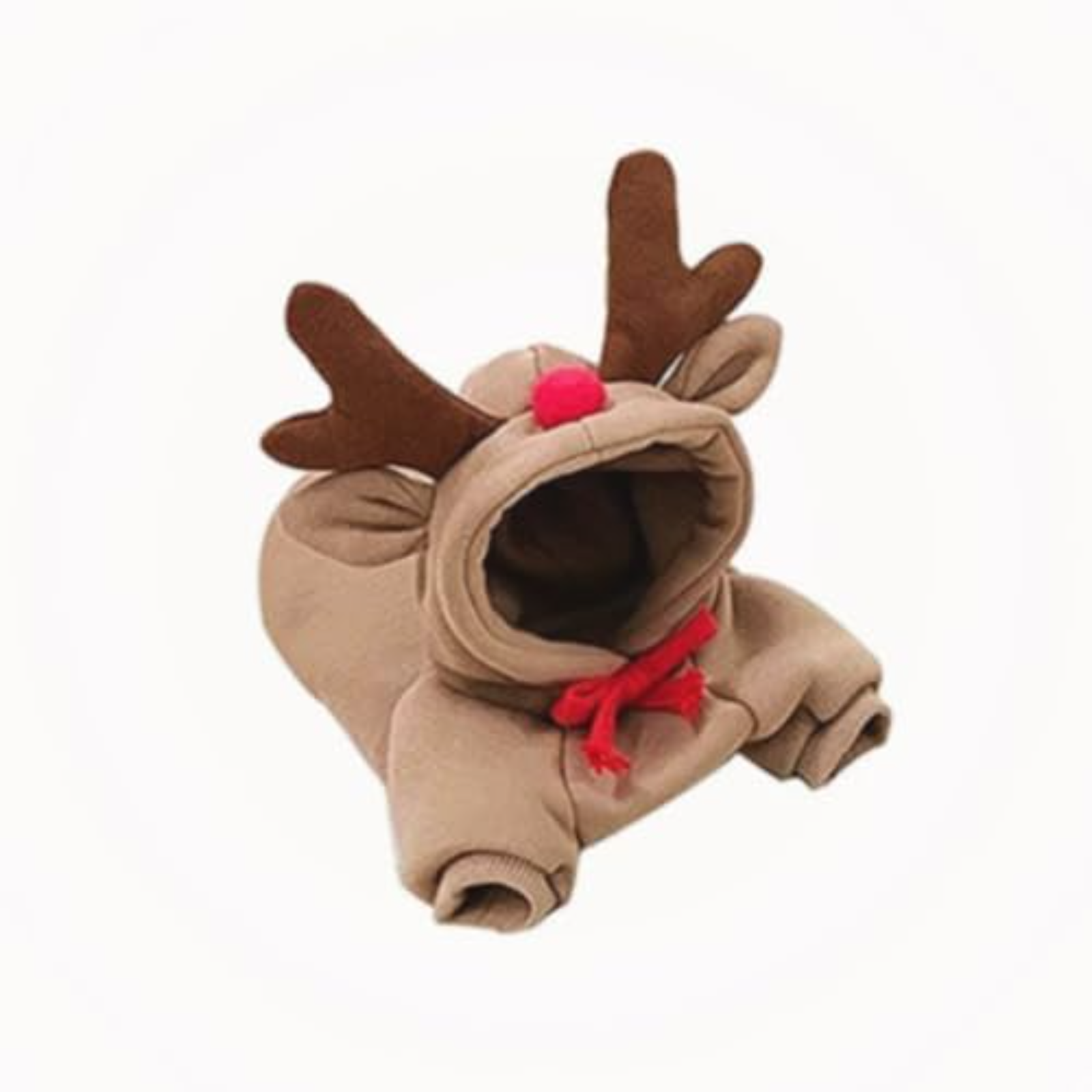 Winter pet warmer, hooded fruit pattern velvet dog jacket coffee size S, chest circumference 37cm, back length 26cm, suitable for pets weighing around 6 catties, package includes 1 dog clothing, for small and medium cats and dogs