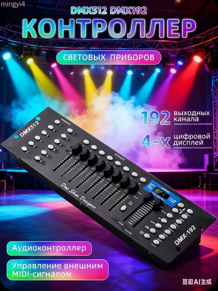 Контроллер , для световых приборов, DMX-192, 4-цифровой дисплей