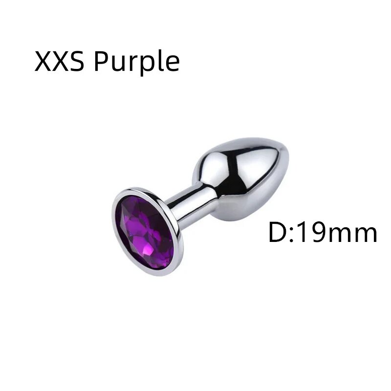Анальная пробка XXS Purple, 19mm, сталь