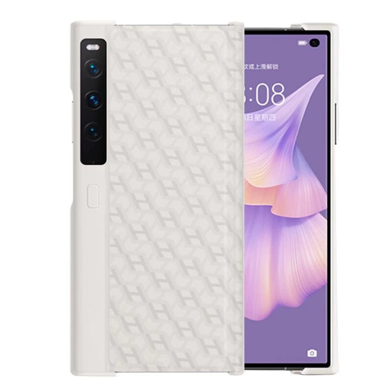 Чехол для Huawei Mate Xs2 с магнитной подставкой, одиночный, цвет Ретро белый - премиум защитный чехол для делового