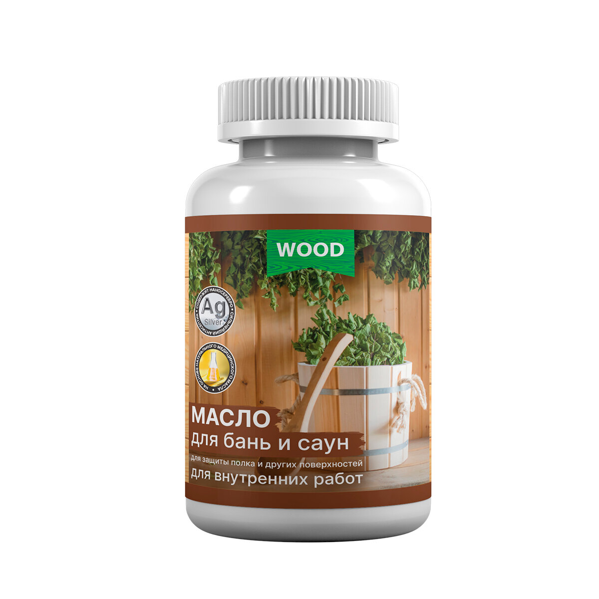 Масло деревозащитное FARBITEX PROFI WOOD, для бань и саун, для внутренних работ, 0.25 л