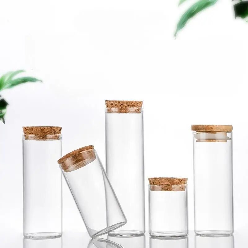 Стеклянные бутылочки с пробкой 47 мм 200ml 47x150mm