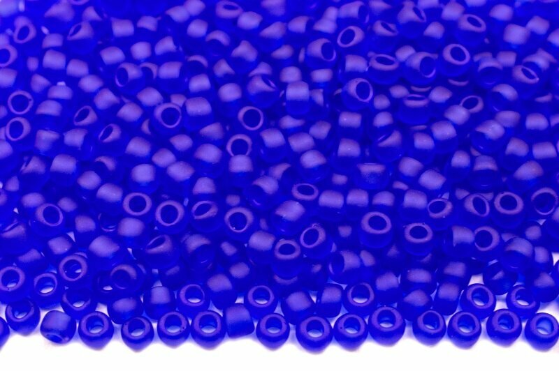 Бисер японский TOHO круглый 11/0 #0008F темный сапфир, матовый прозрачный, 10 грамм