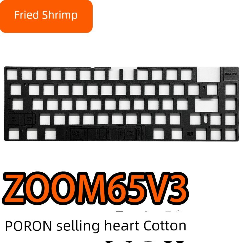 Клавиатура ZOOM65V3: специализированный звуковой модуль, подкладка из хлопка PORON, хлопковая подложка PET, звуковой