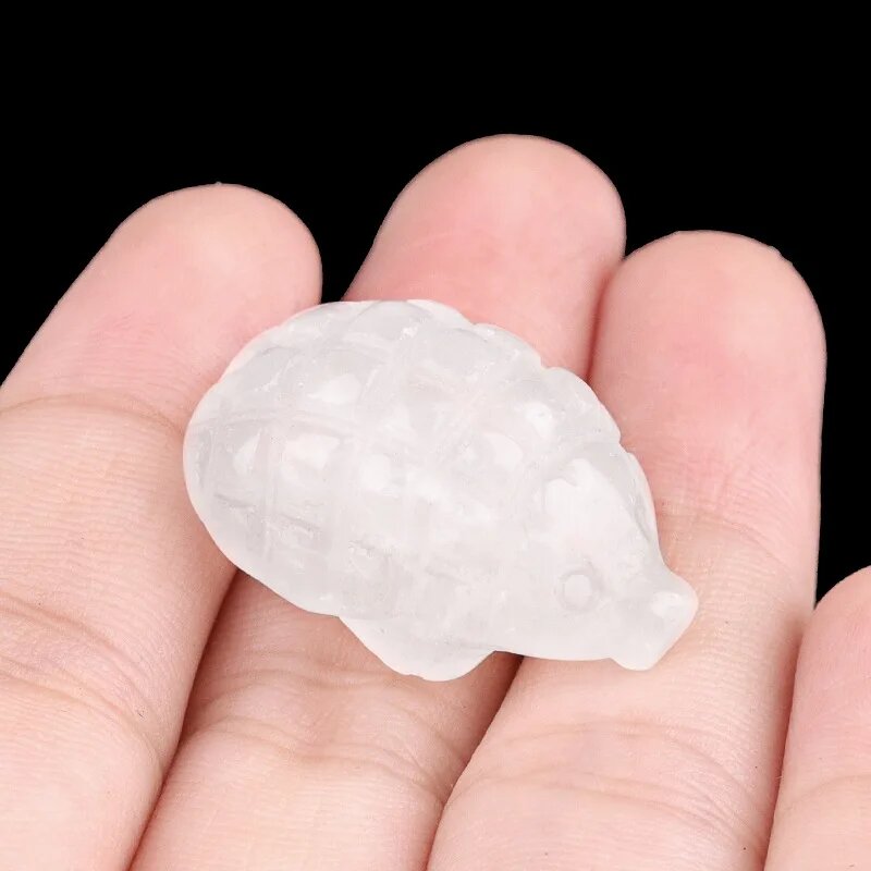 Энергетический камень ежик аметист обсидиан White Jade