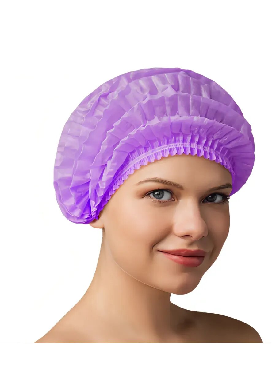 Шапочки 10 штук для душа, спандбонд