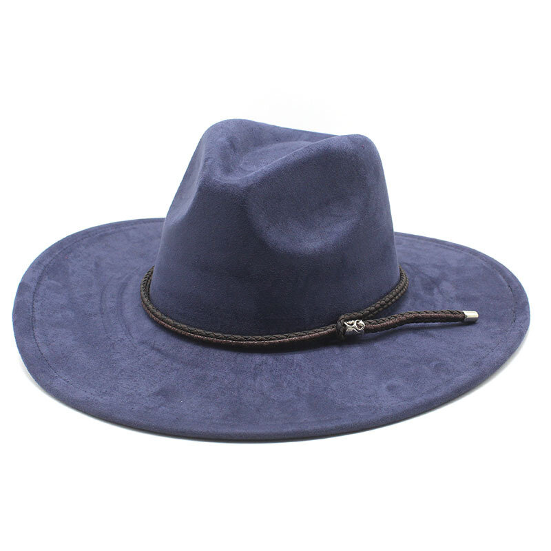 Многоцелевая Джазовая шляпа из замши 2024 Женщины Осень Плоский козырёк Замша / MOM-006