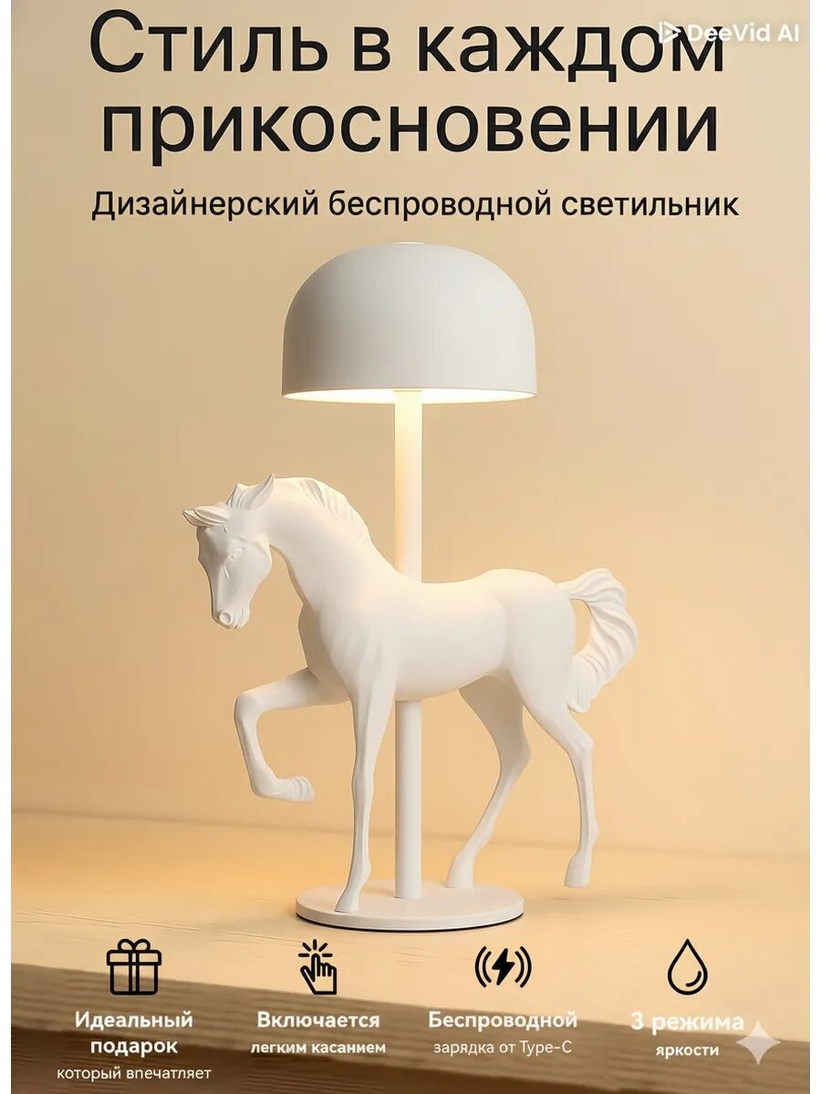 Лампа-полукруглая настольная с сенсорным управлением