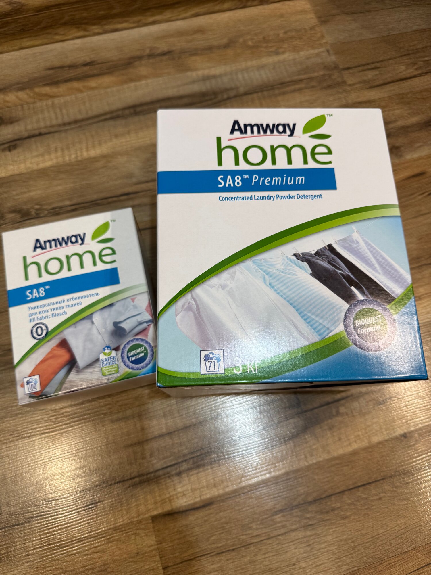 Набор Amway SA8 Premium, стиральный порошок и универсальный отбеливатель, биоразлагаемые, 4 кг