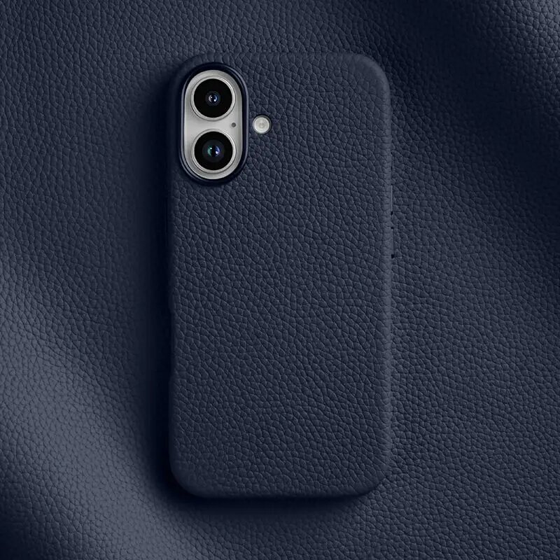 Чехол Melkco из натуральной кожи для iPhone 16/17 Plus с магнитной застежкой, класса люкс, полная защита