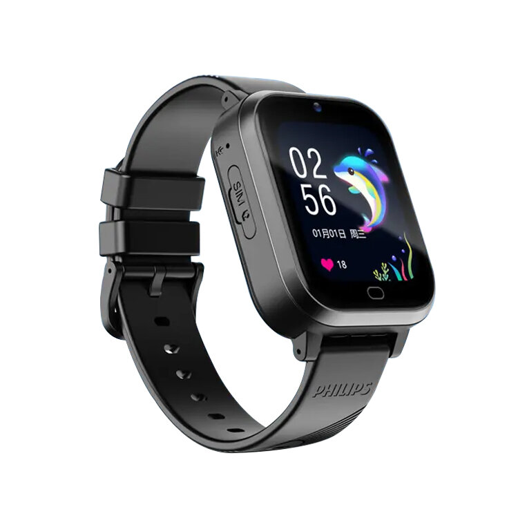 Умные часы PHILIPS водонепроницаемые IPX6, blue, поддержка звонков, точное позиционирование, видеосъ