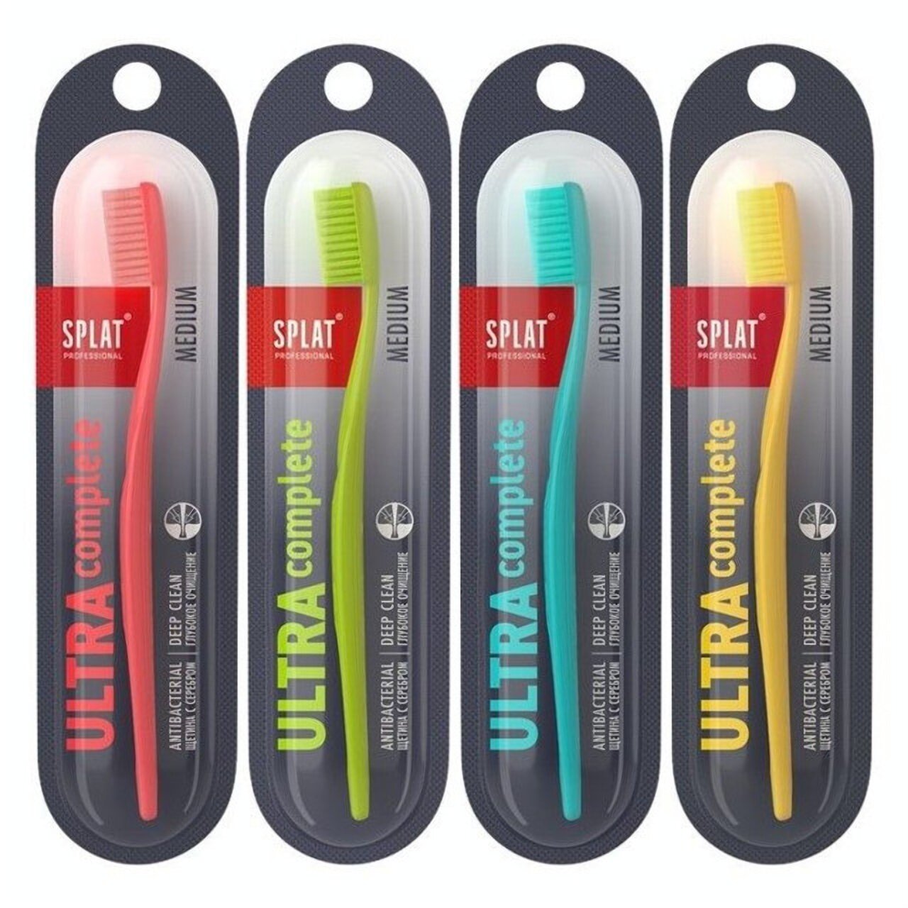 Щетка зубная SPLAT Professional Ultra Complete medium, с ионами серебра / 4 шт