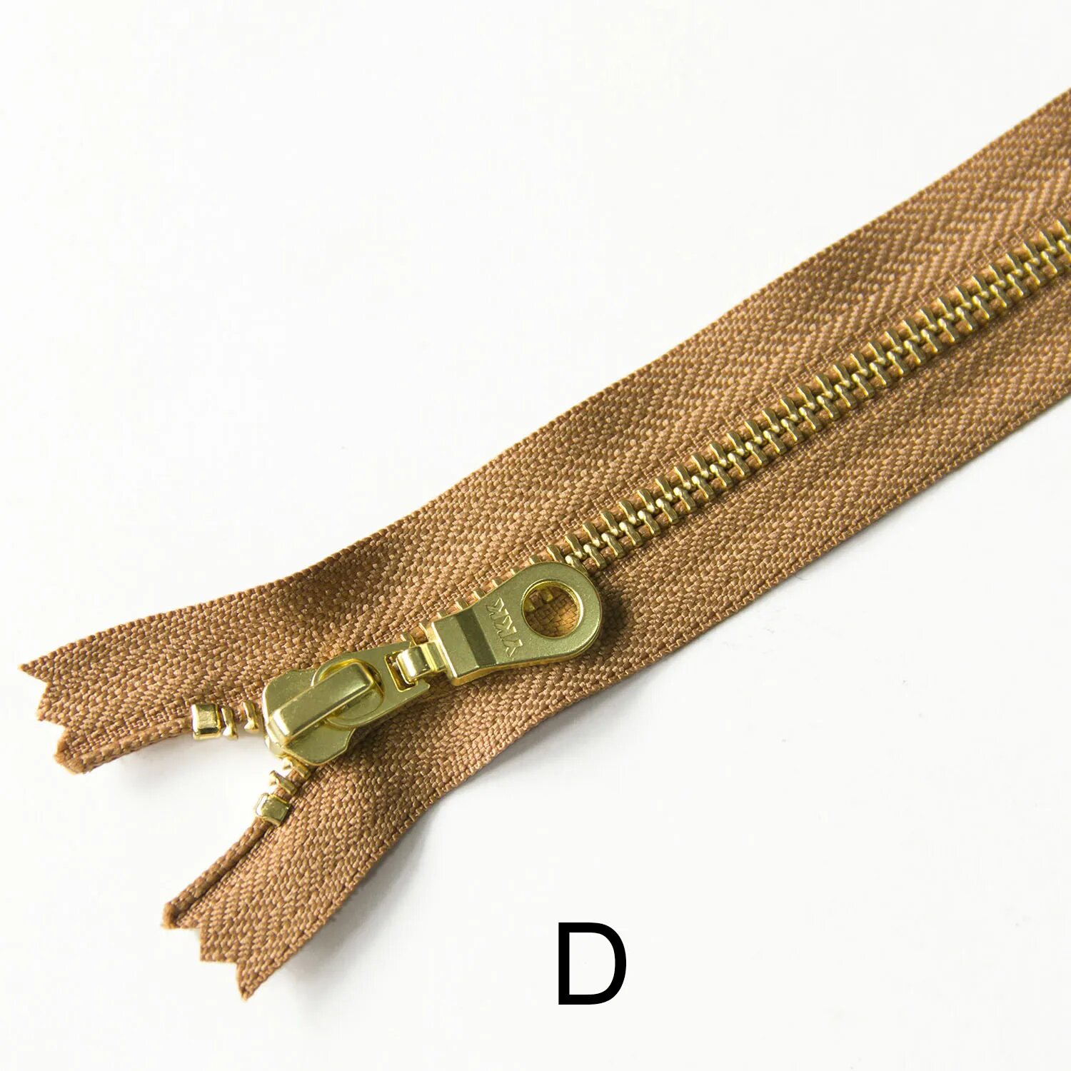 Молния YKK 5# золотистая D Brown, 30см