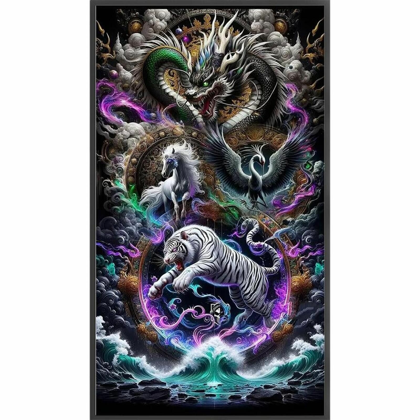 Набор вышивки крестом Экохлопок, 11CT, 40x70 см, животные