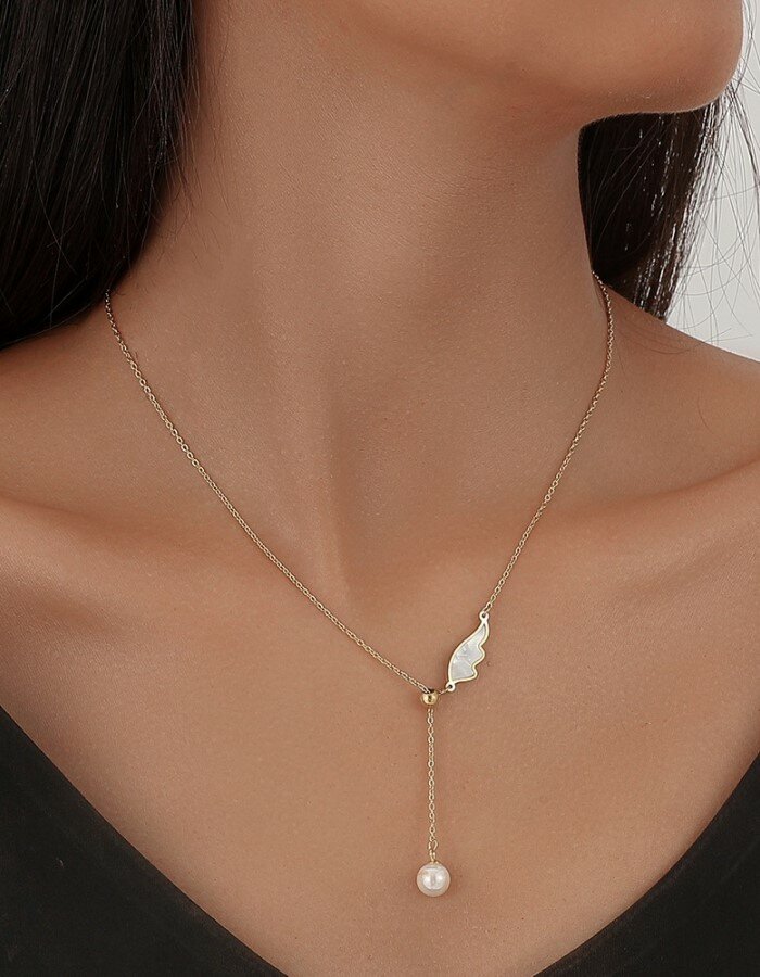 Колье, жемчуг имитация, перламутр синтетический