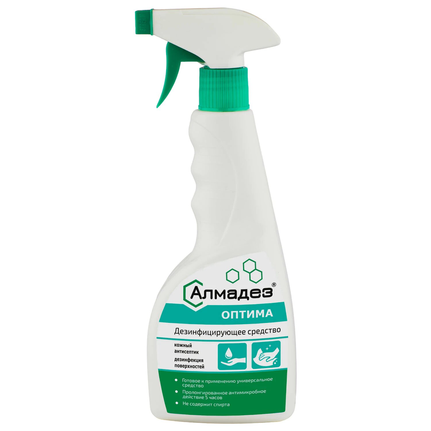 Антисептик для рук и поверхностей бесспиртовой с распылителем 500 мл, алмадез-оптима, дезинфицирующий, жидкость, 2шт.
